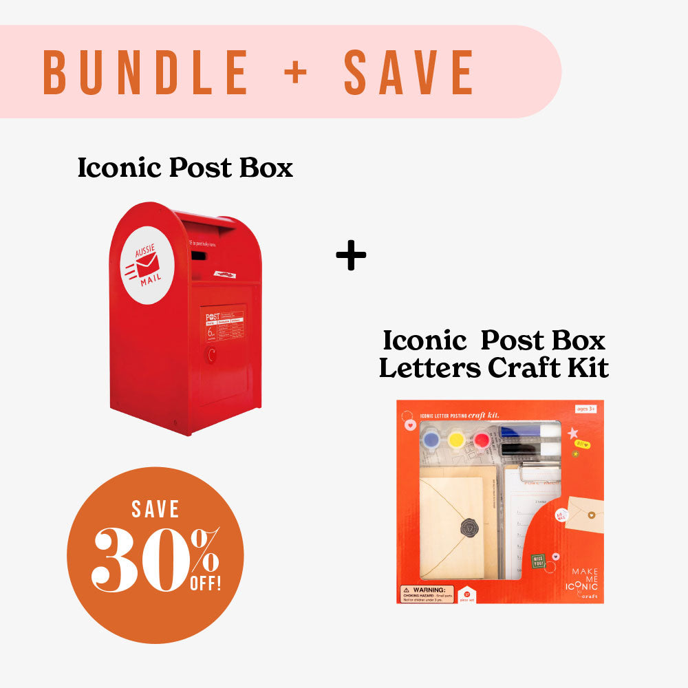 Iconic Post Box + Iconic Post Box Letters Craft Kit | makemeiconic