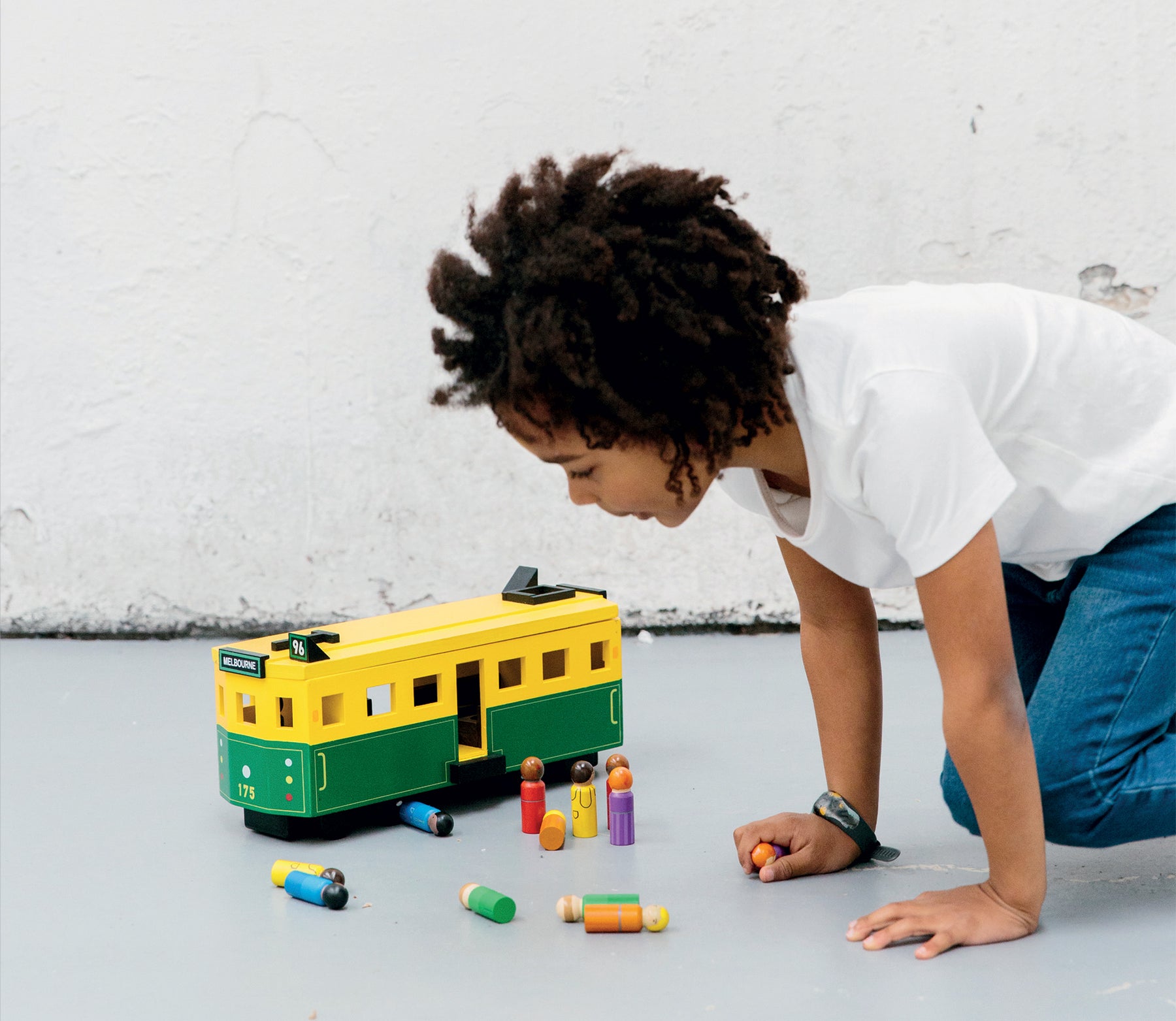 Iconic Melbourne Tram - Wooden Toy Play Set