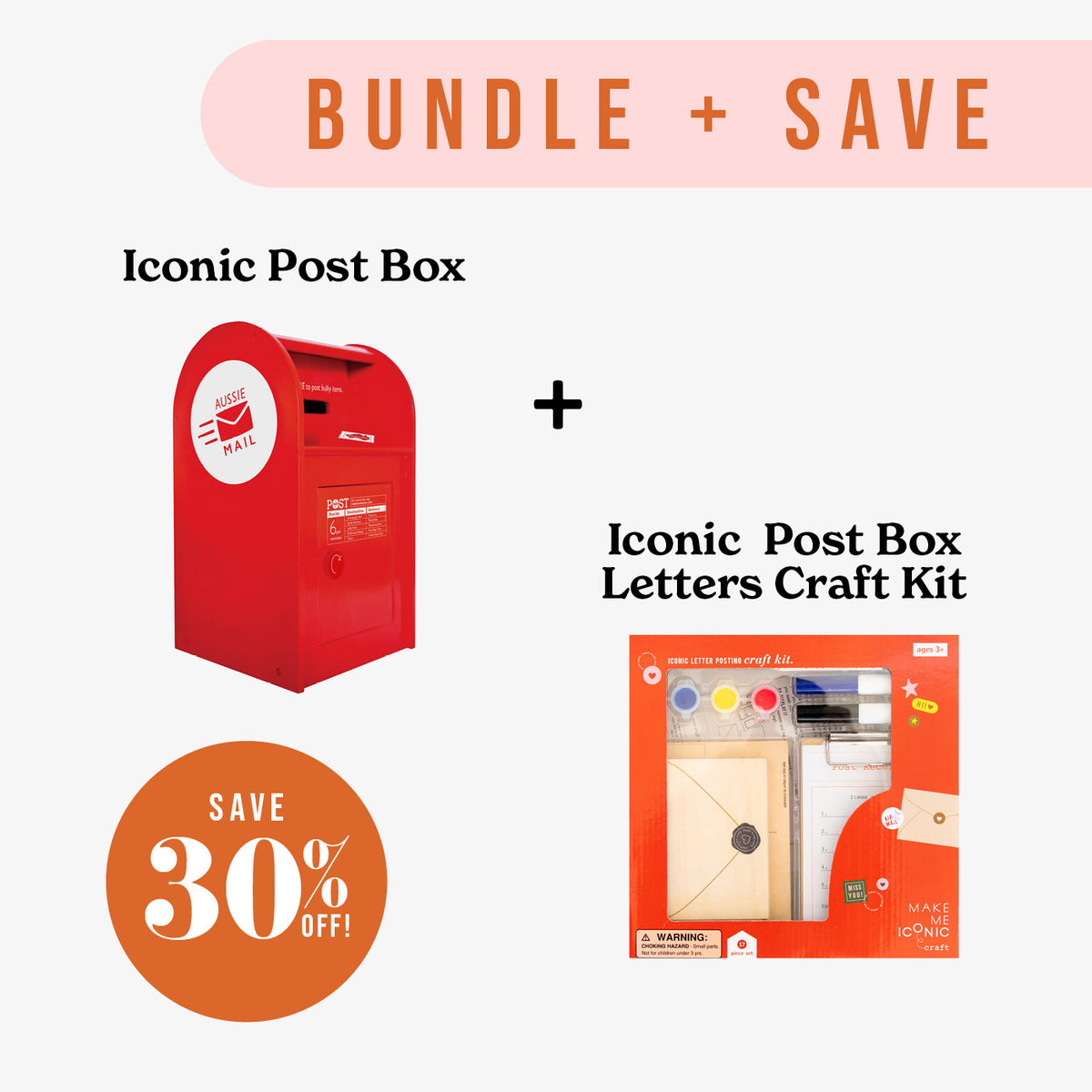 Iconic Post Box + Iconic Post Box Letters Craft Kit | makemeiconic