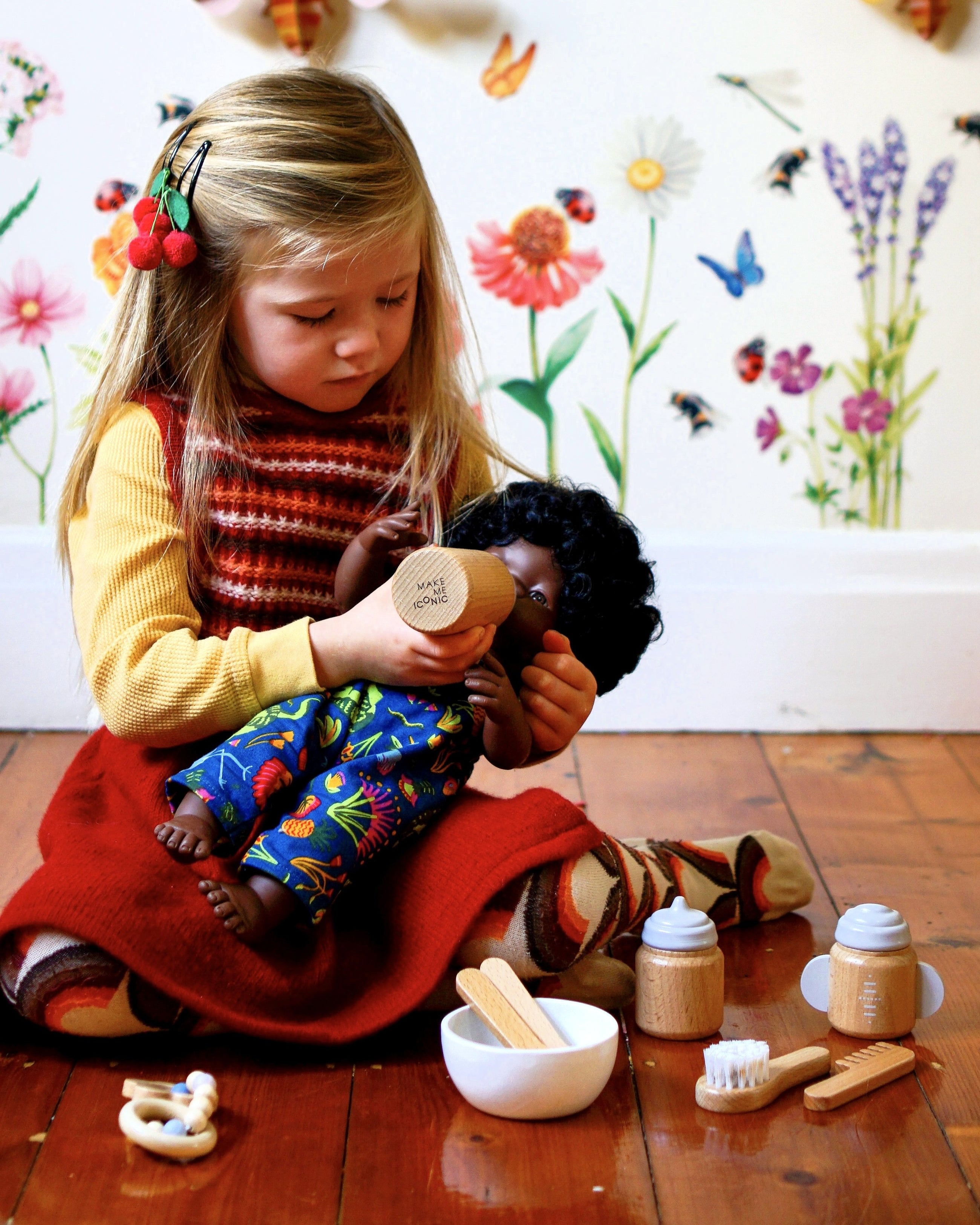 Iconic Doll Accessories Kit- Wooden Toy Play Set
