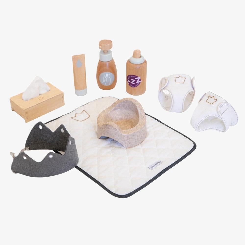 Iconic Doll Nurturing Kit- Wooden Toy Play Set
